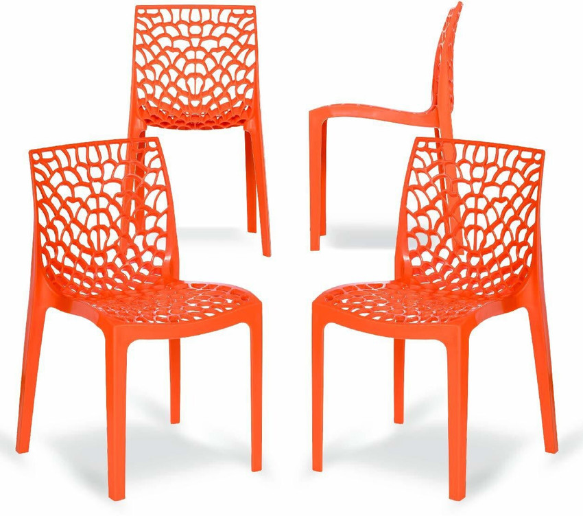 Stackable Plastic Chairs Nest Style Modern Plastic Bistro Cafe Bar