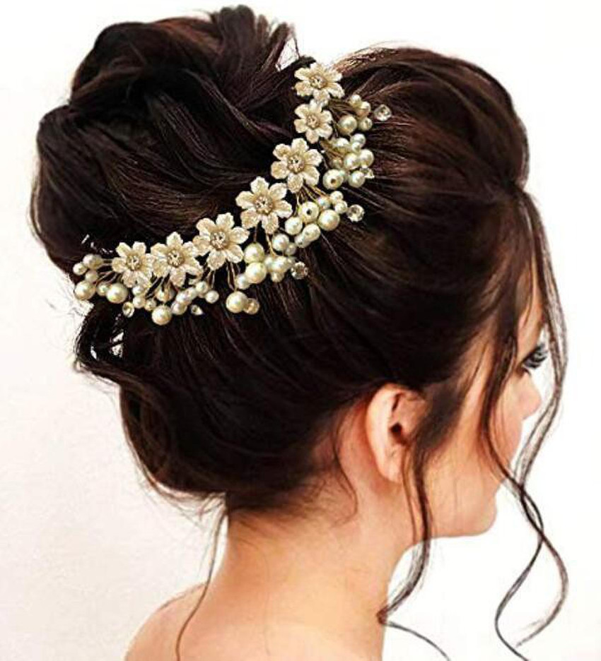 Rubela Stylish Pearl Hair Accessories for Women and Girls for Wedding Anniversary Hair Pin Price in India Buy Rubela Stylish Pearl Hair Accessories for Women and Girls for Wedding Anniversary Hair