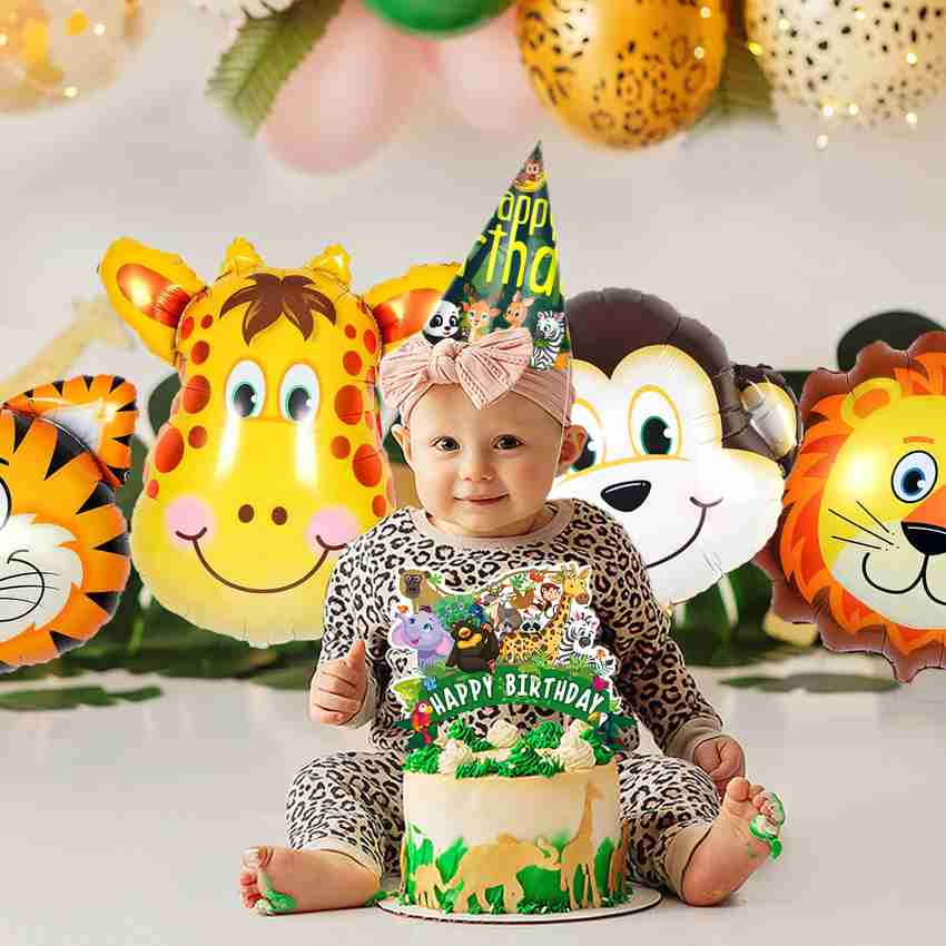 Zoo Animals With Birthday Hats Audrey's Party Animal Birthday Party