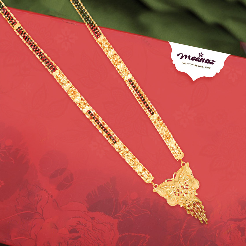 MEENAZ 1 gram gold plated mangalsutra for women chain design daily simple combo south Crystal Metal Alloy Enamel Copper Stone Mother of Pearl Brass Mangalsutra Price in India Buy MEENAZ 1