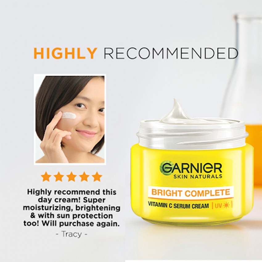 GARNIER Bright Complete Vitamin C Serum UV Cream Sun Protection Skin Brightening