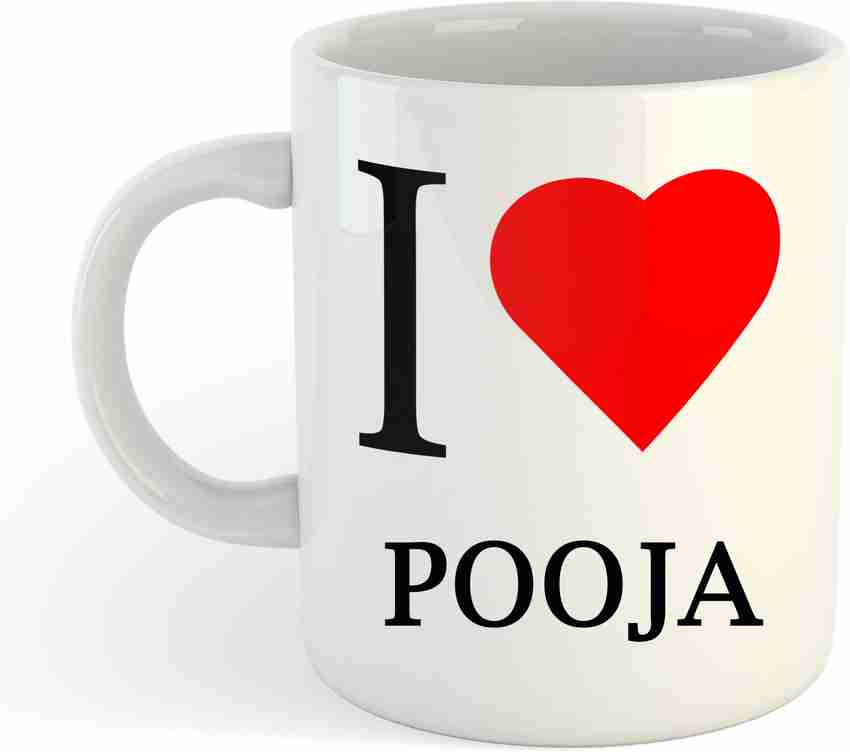 I Love Pooja Name Logo Pooja Name Wallpaper In Heart (Tuelip Stylish