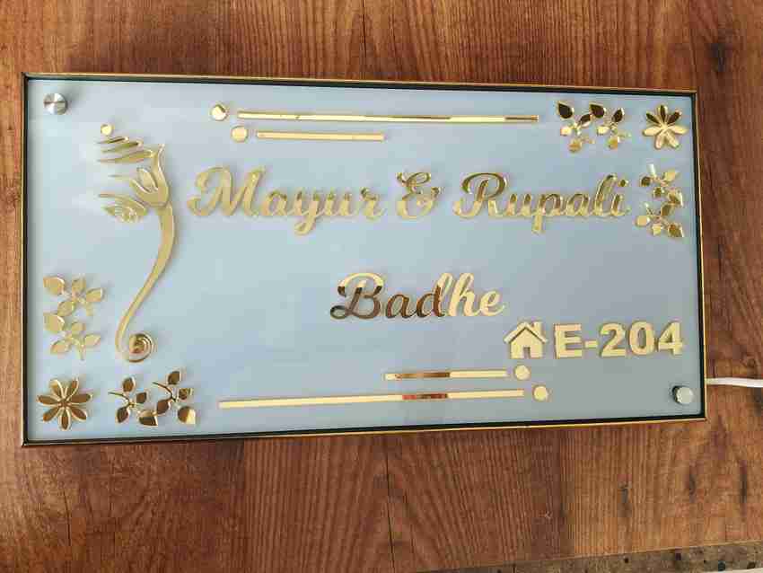 Glass Name Plate Designs Acrylic Glass Name Plate Printing: Office