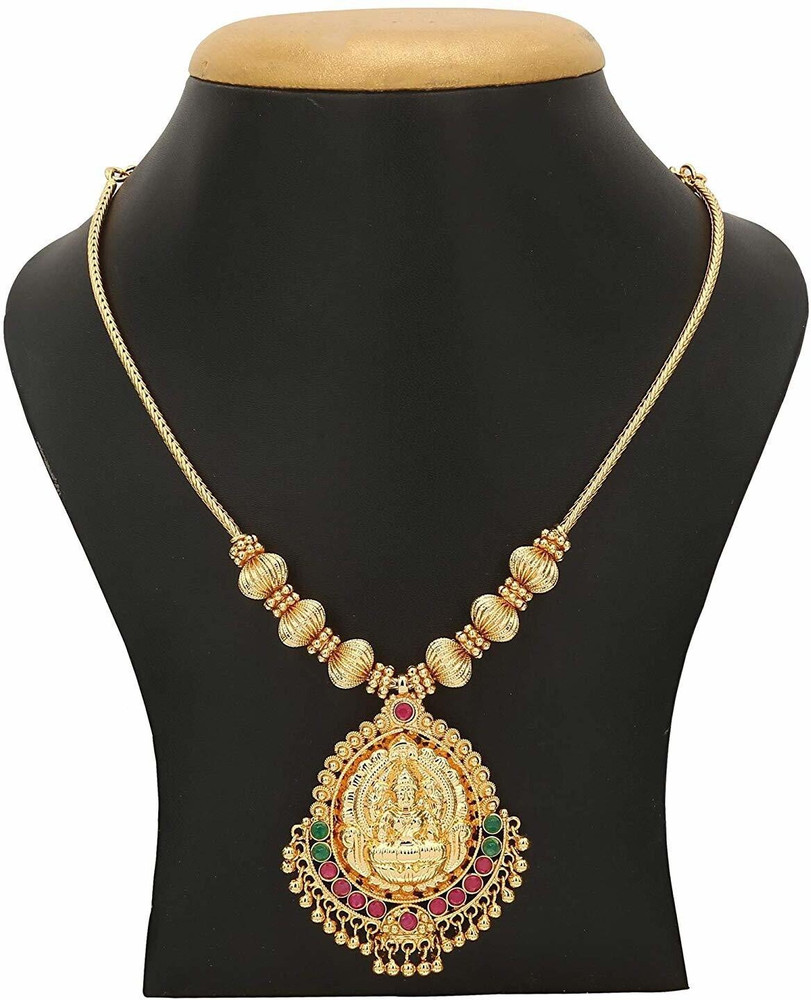 Hanaa Laxmi One Gram Gold Covering Micro Plated Jewellery Short Kodi Necklace Chain Gold plated Plated Alloy Chain Price in India Buy Hanaa Laxmi One Gram Gold Covering Micro Plated Jewellery Short