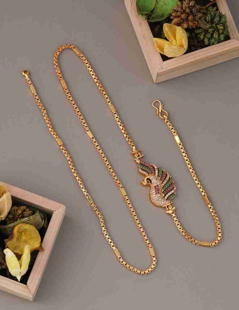 elcetratd MUGAPPU THALI CHAIN Diamond Gold plated Plated Alloy Chain Price in India Buy elcetratd MUGAPPU THALI CHAIN Diamond Gold plated Plated Alloy Chain Online at Best Prices in India Flipkart