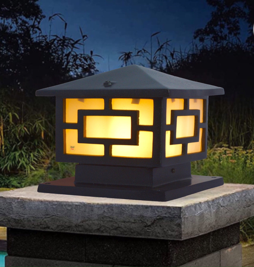 Entrance Column Solar Lights 576 10 Inch Modern E27 Solar LED Outdoor