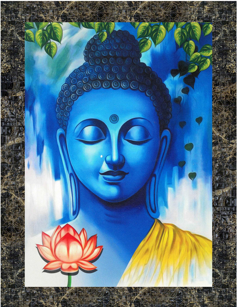 Indianara Gautam Buddha Painting 4408MGY Synthetic Frame 10 x 13 Inch Digital Reprint 13 inch x 10.2 inch Painting Price in India Buy Indianara Gautam Buddha Painting 4408MGY Synthetic Frame 10