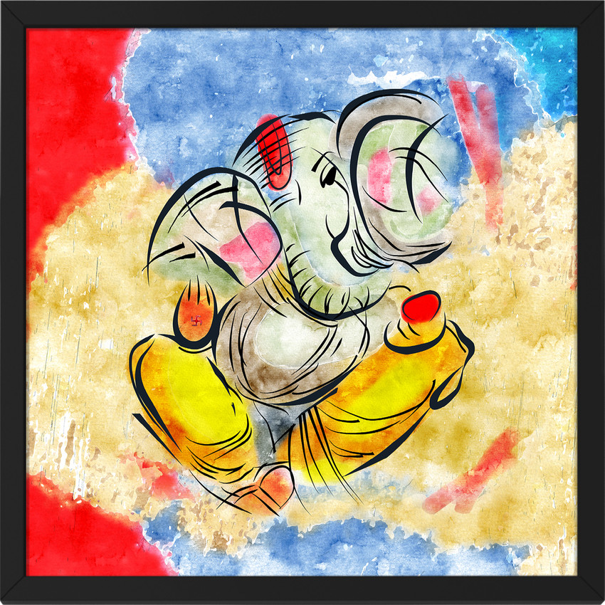 Abstract Painting Of Lord Ganesha