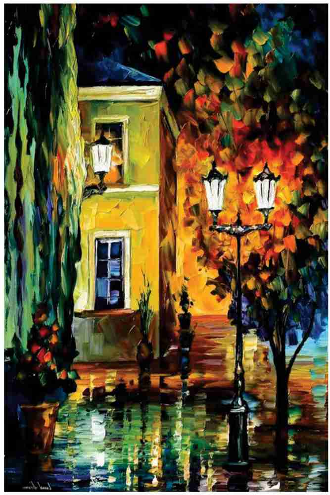 Vintage Streetlights Paintings Street Light Paintings | Saatchi Art