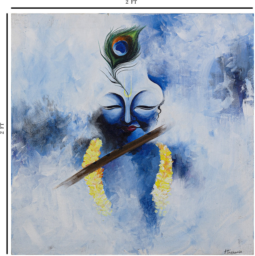 Krishna Oil Painting On Canvas