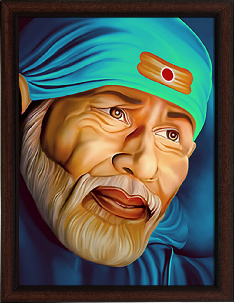 Masstone Shirdi Sai Baba Religious UV Matt Textured Effect Framed HD Digital Reprint 11 inch x 14 inch Painting Price in India Buy Masstone Shirdi Sai Baba Religious UV Matt Textured