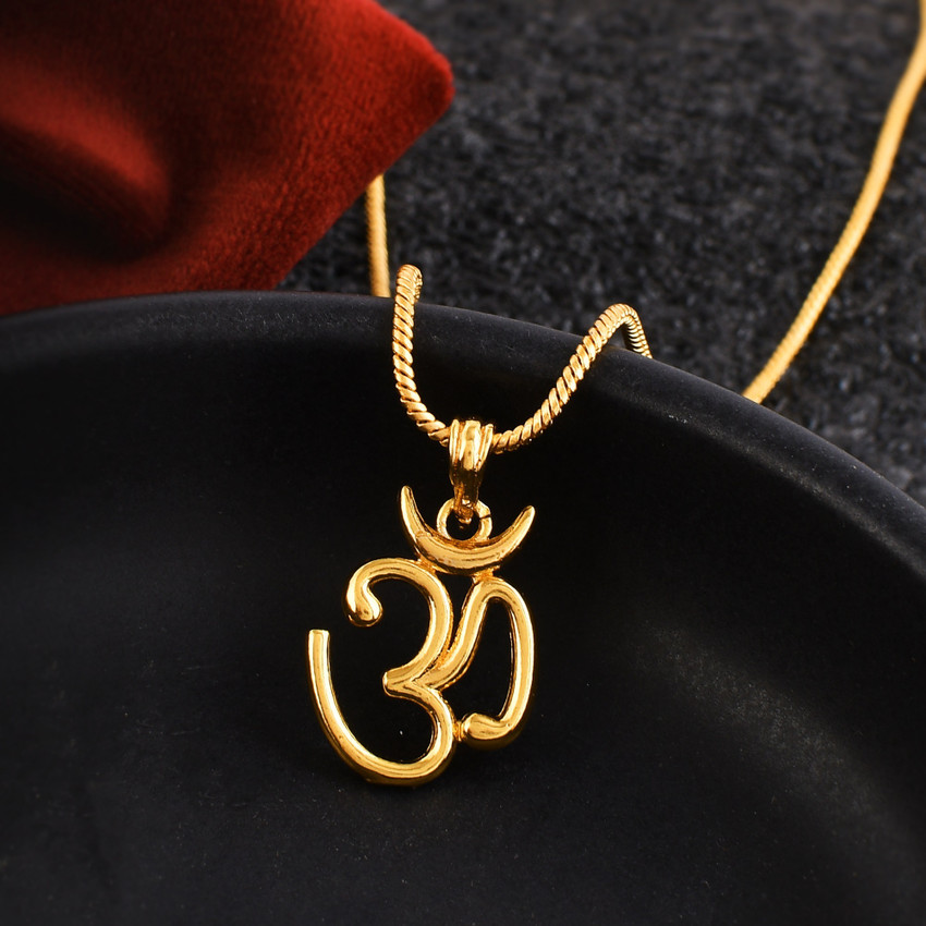Om design locket in gold store
