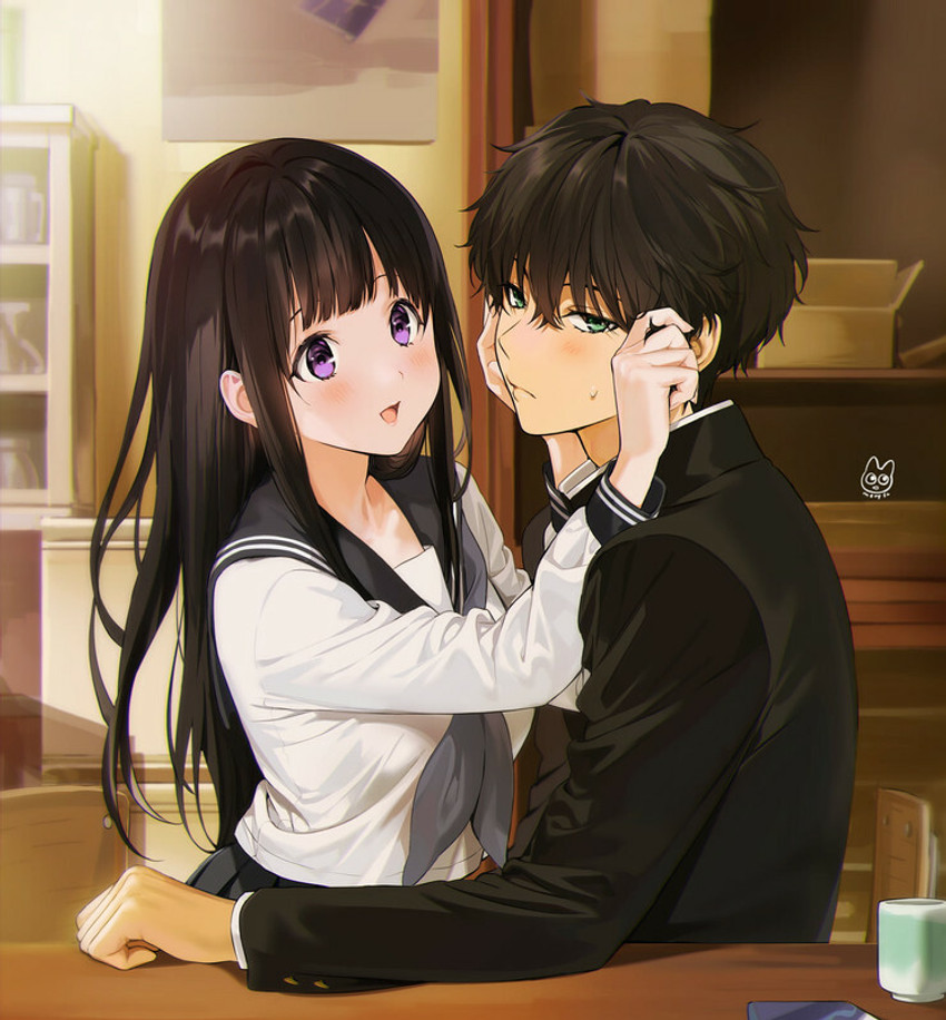 Couple Anime Couple Hd Matte Finish Poster Paper Print Animation Cartoons posters in India Buy art film design movie music nature and educational paintings wallpapers at Flipkart