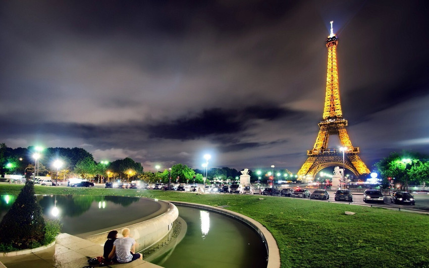 Paris Night Wallpaper 1920x1080 Eiffel Tower Wallpaper 4K, Night View,