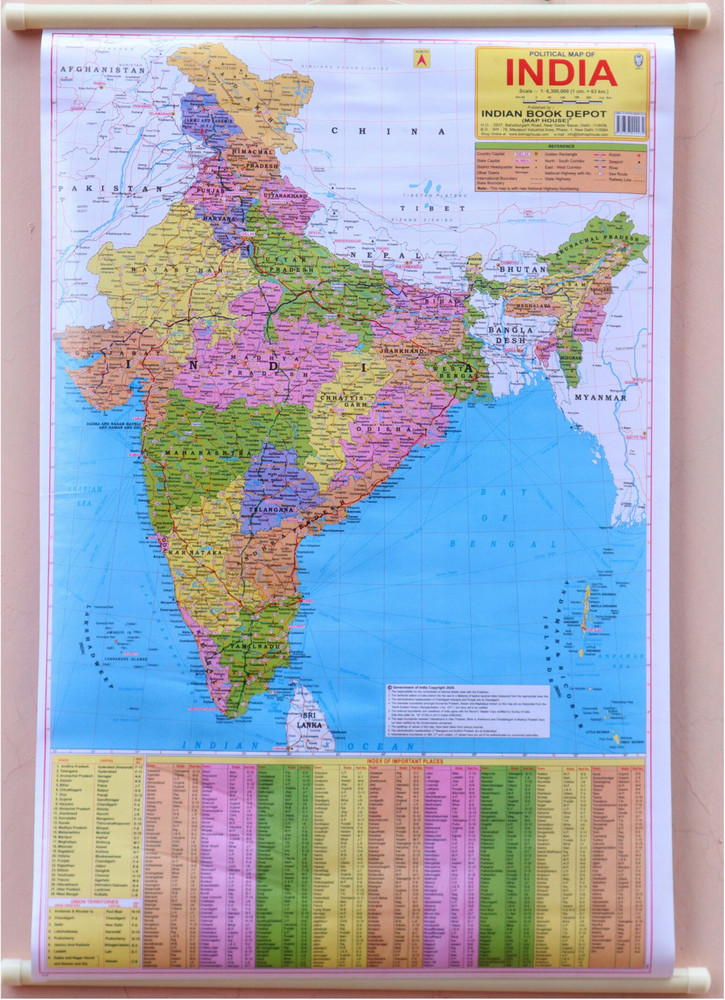 India Political Map Paper Print Maps Posters In India
