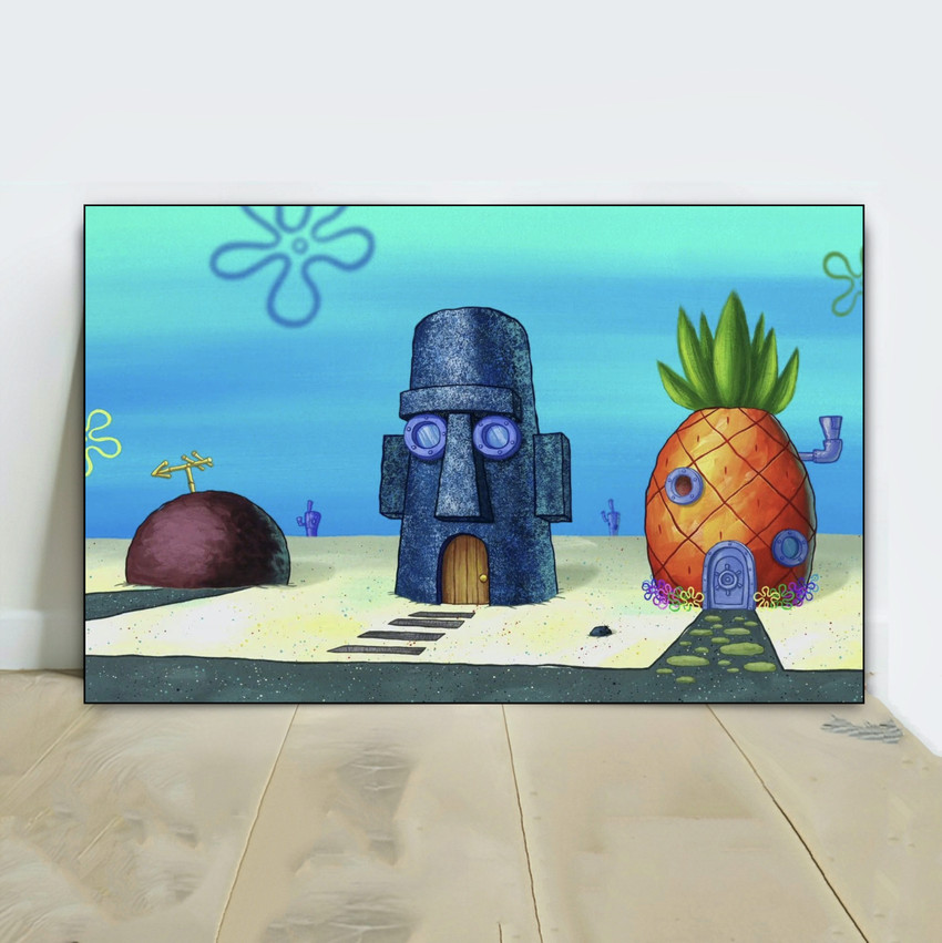 Spongebob Patrick En Squidward Huis