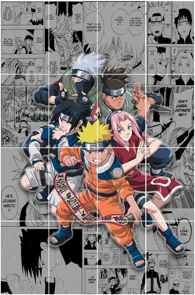 Sticker Autocollant Poster A4 Manga Naruto Shippudennaruto Uzumaki