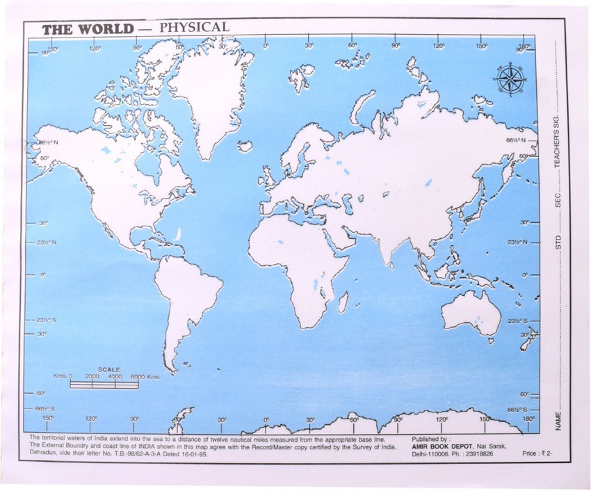 Physical Map Of World