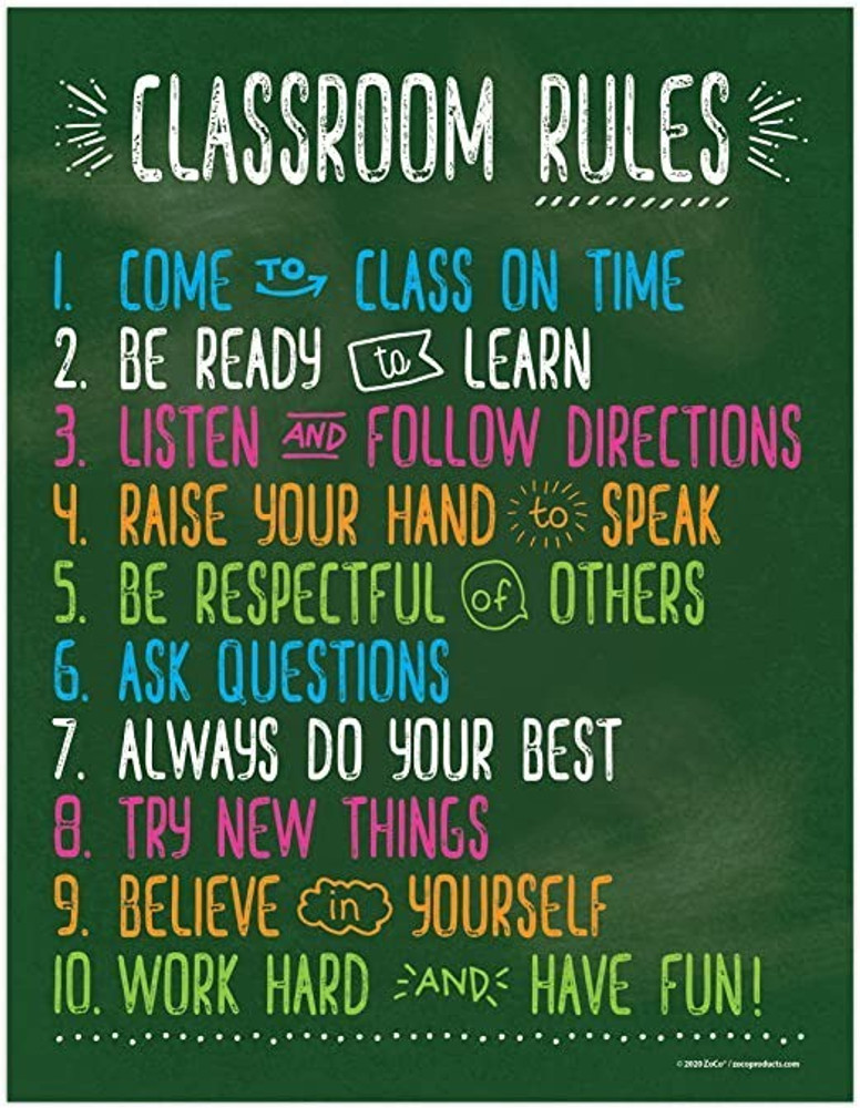 Middle School Classroom Expectations Educational Classroom Rules