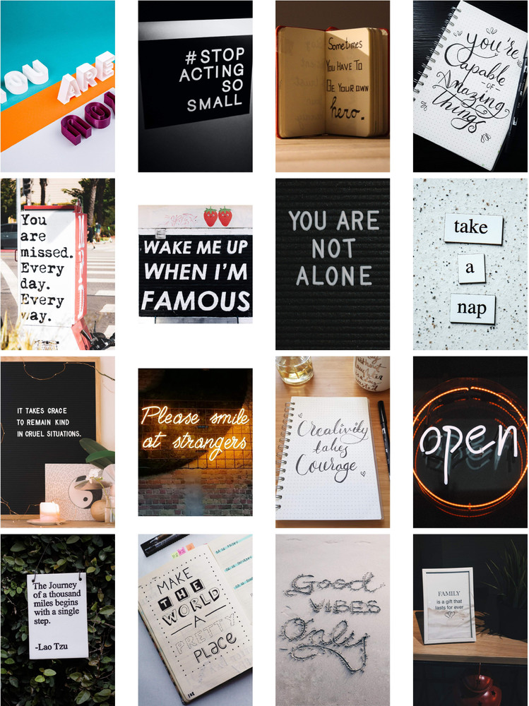 Wall Collage Quotes Modern Wall Art | Poster Quotes | Art By Hamish