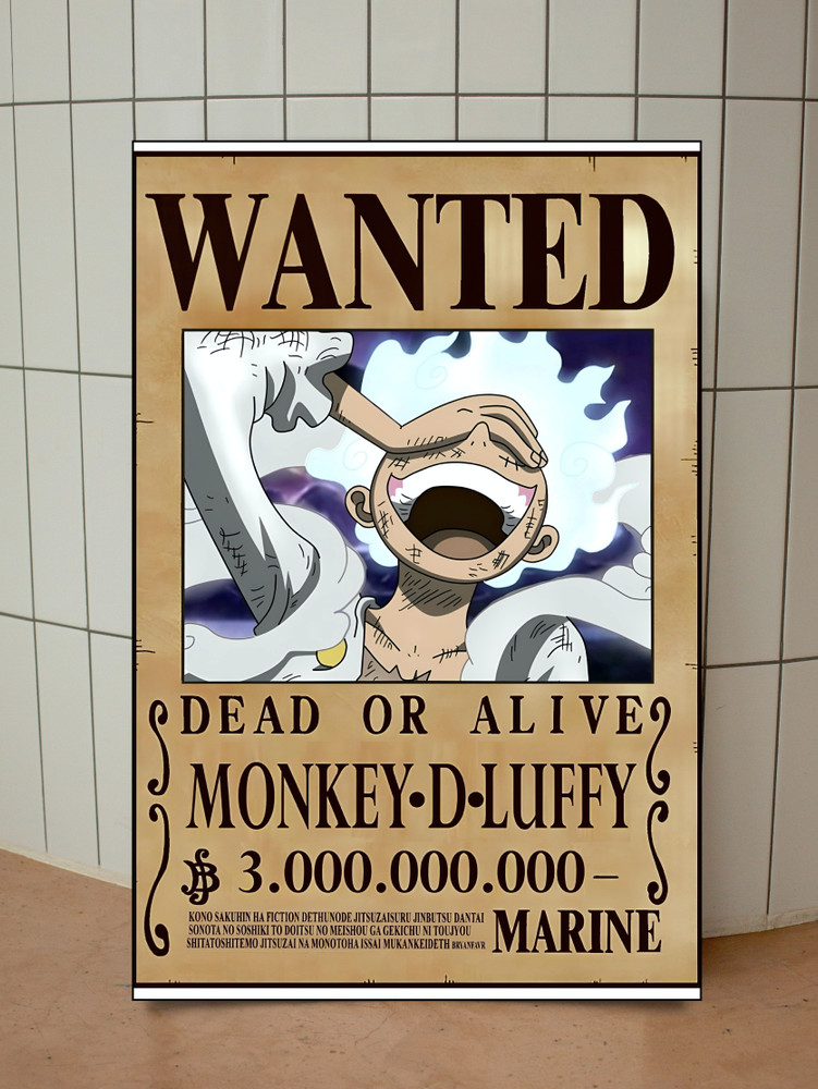 One Piece Monkey D Luffy Wanted One Piece Wanted New Bounty Poster