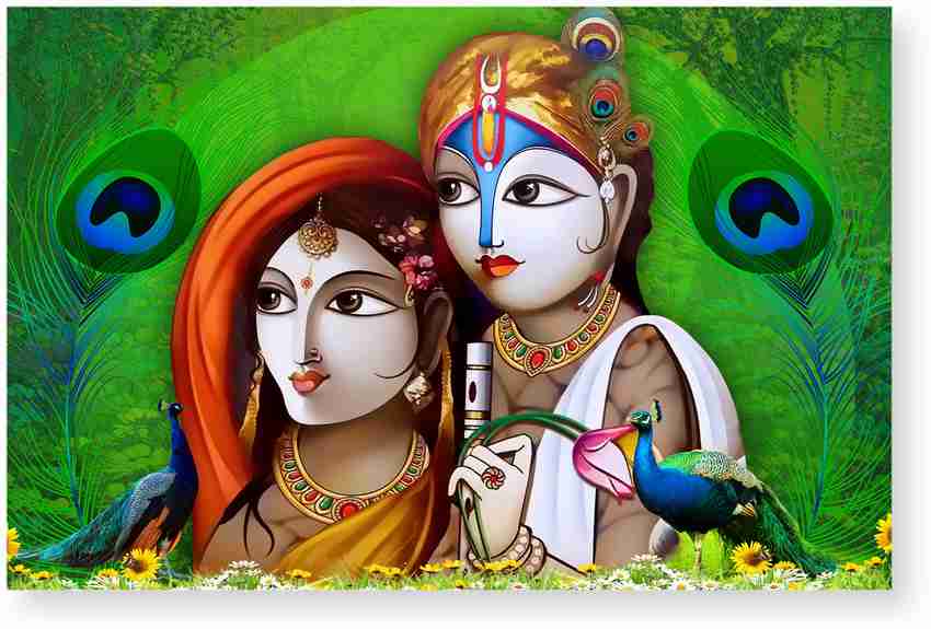 Radha Hindu Goddess Poster, Foto Hindu Gods Krishna And Radha, Julian