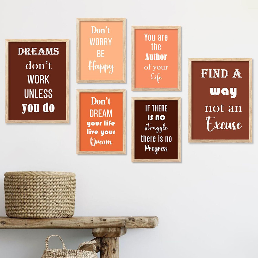 Inspirational Quotes On Canvas Diy Motivational Quotes Wall Art Frame