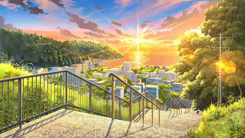Wonderful Anime Scenery Wallpaper A Beautiful Night Sky With A