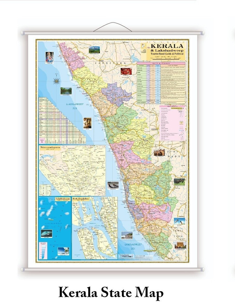 Kerala State Map Kerala Tourism District Map Kerala Tourist Map
