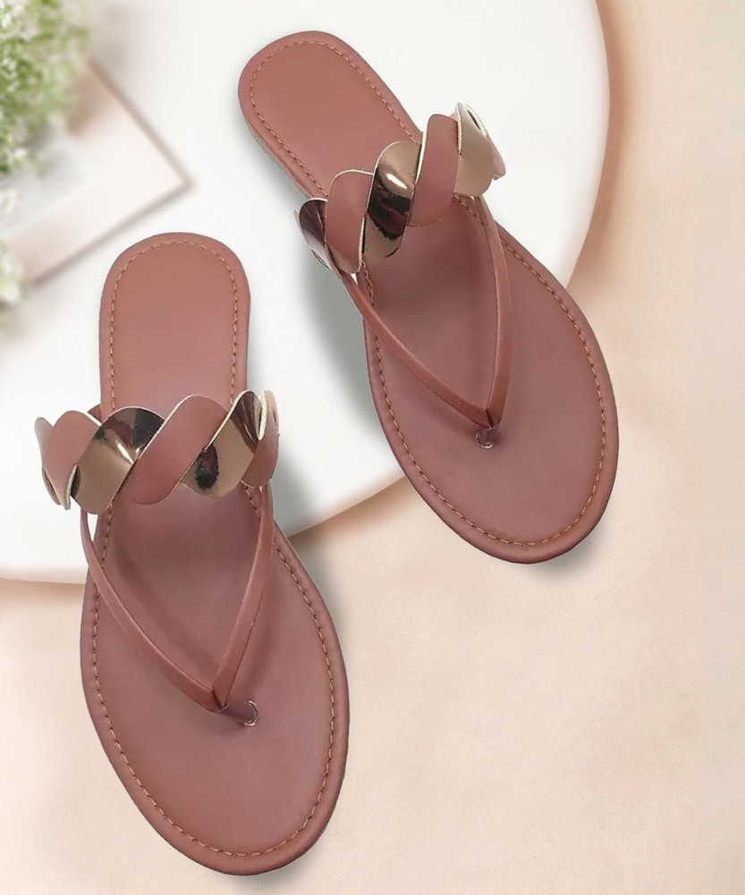 Flipkart Para Chappals De Mujer Kolhapuri Sandals Copper Sandals