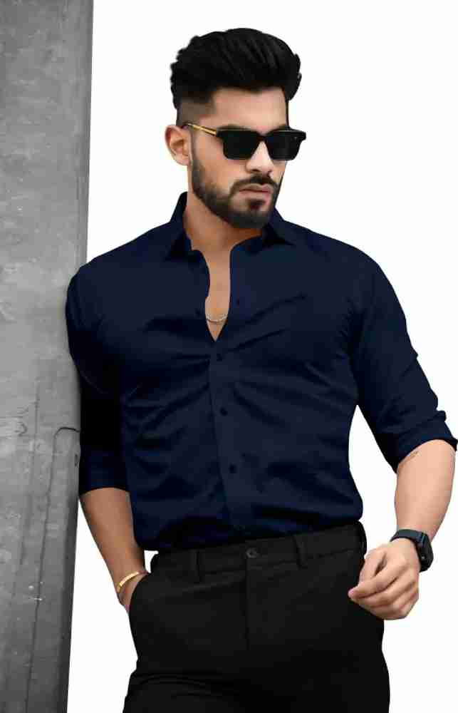 Blue shirt black pant store