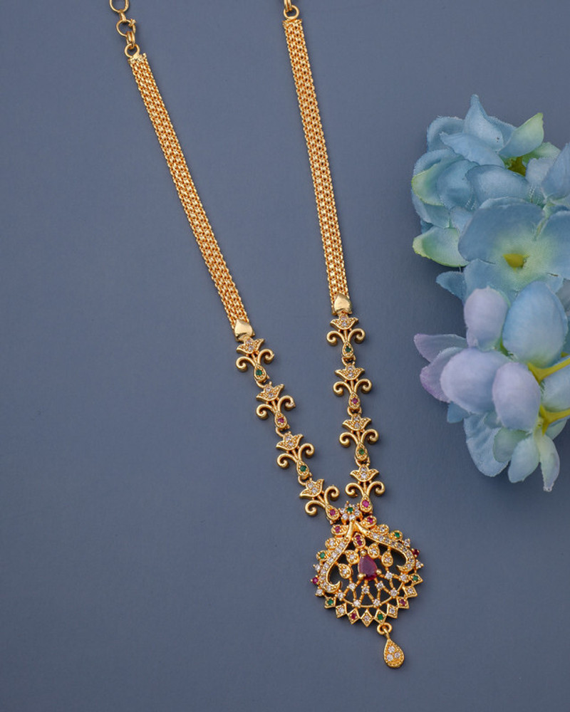 Gold plated rani haar with price store