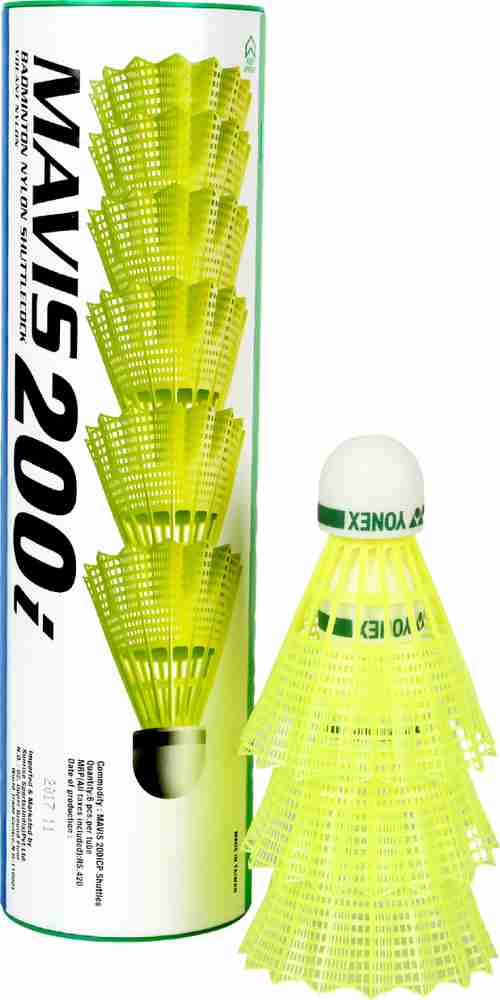 YONEX Mavis 200i Green Cap Nylon Shuttle Yellow Buy YONEX Mavis 200i Green Cap Nylon Shuttle Yellow Online at Best Prices in India Sports Fitness Flipkart