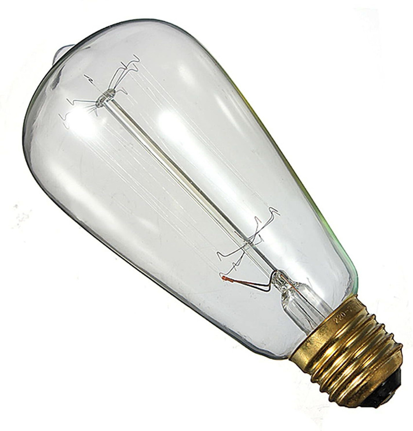 Ac110 240v D22 Metal Lampshade E27 Edison Carbon Bulb