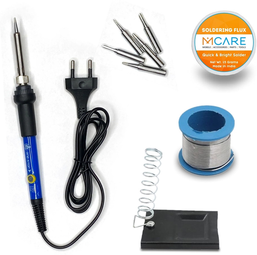 Mcare 4in1 60W Soldering Iron with 5bits wire flux paste stand. Soldering iron kit 60 W Temperature Controlled Price in India Buy Mcare 4in1 60W Soldering Iron with 5bits wire