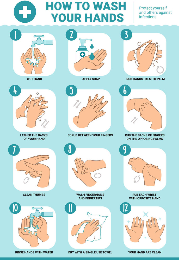 Hand Washing Procedure Poster Hand Hygiene Print Materials MN Dept.