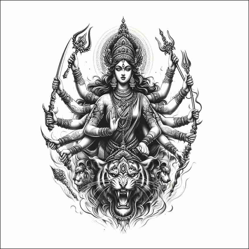 Goddess Durga Tattoos