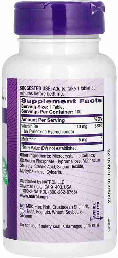 Natrol Melatonin Tr 5 Mg Time Release Tablets 100 Tablets Natrol